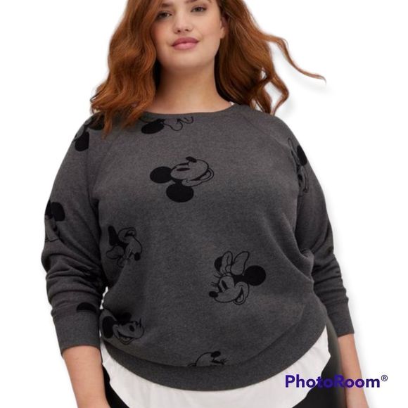 torrid | Tops | 6x 3w Torrid Disneymickeyminnie Mouse Sweatshirt Grey ...